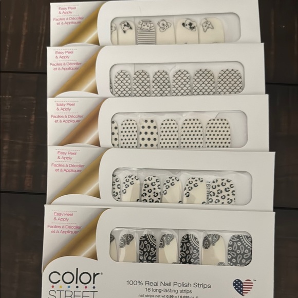 Color Street | Makeup | Bn Set Of 5 Color Street Nail Polish Strips Set ...